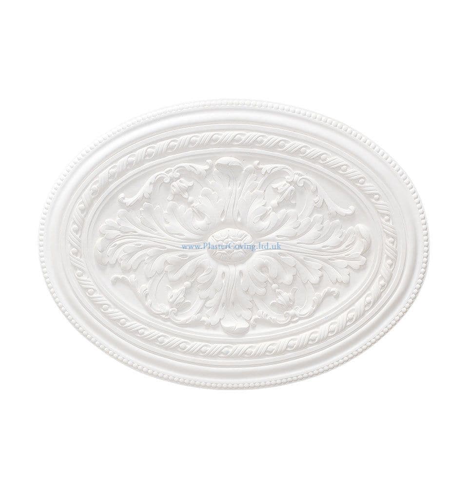 Acanthus and Bead Oval Plaster Ceiling Rose 600mm by 446mm – Plaster Coving Ltd