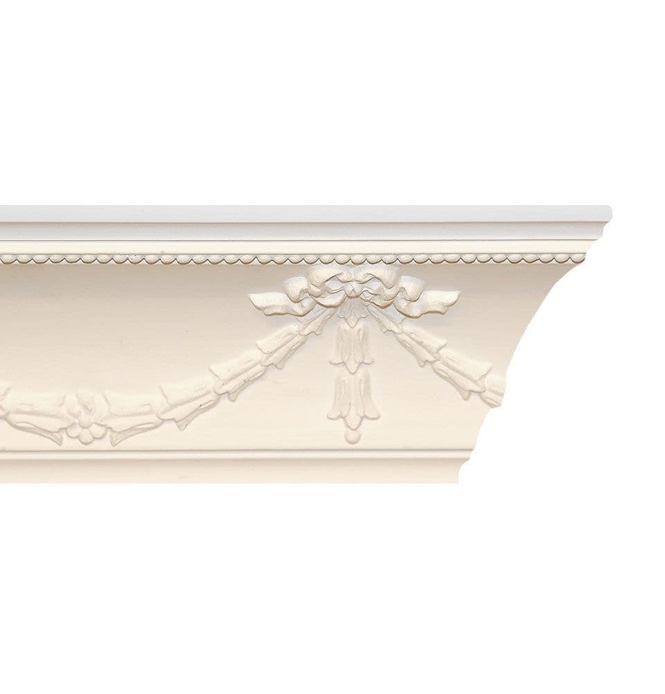Large Swag and Bow Plaster Coving 98mm x 145mm – Plaster Coving Ltd